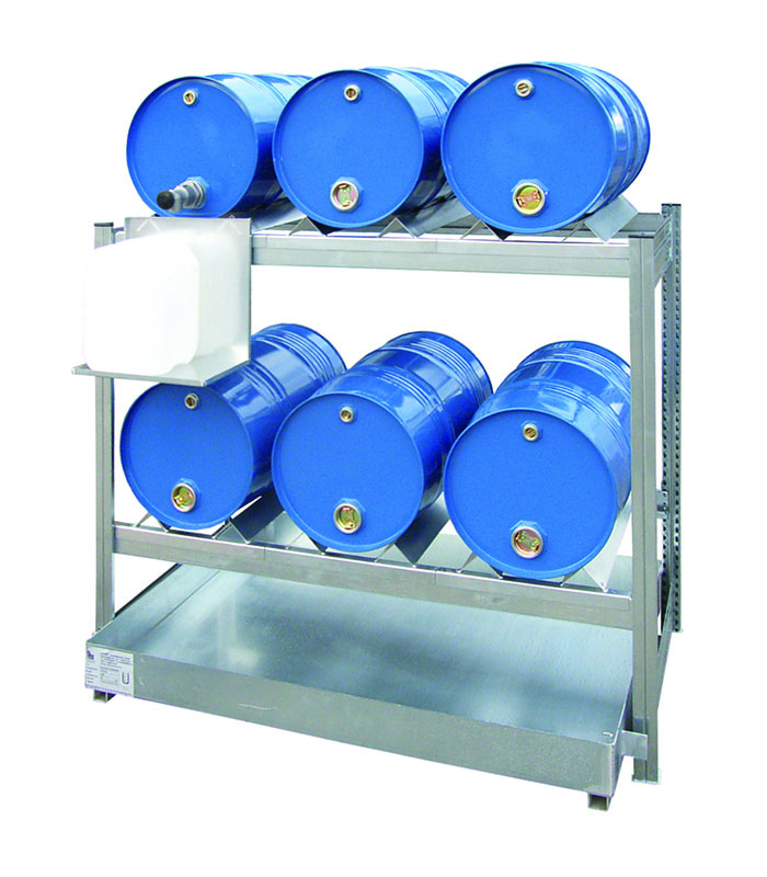 LACONT R74-1050-A Σύστημα Αποθήκευσης 6 Βαρελιών 60lt Γαλβανιζέ με ...