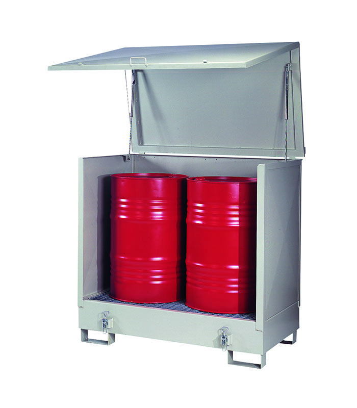 LACONT P21-1512-A Κοντέινερ Αποθήκευσης 4 Βαρελιών Γαλβανιζέ - OmniWork